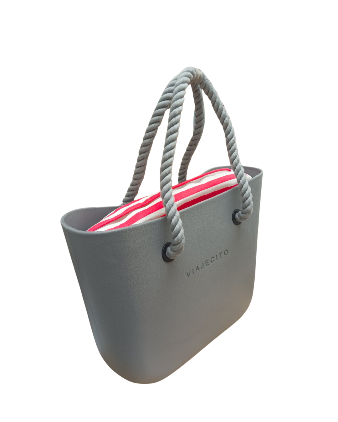 Beach Tote Lining- Coral Cabana Stripe – Viajecito PH